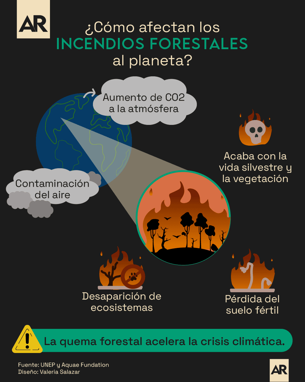 ¿Cómo afectan los incendios forestales al planeta?