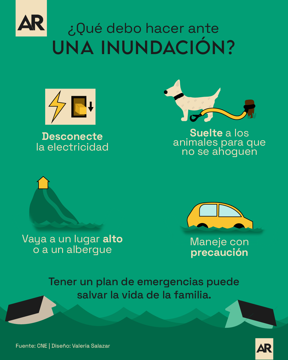 #ÉpocaLluviosa ¿Qué debo hacer ante una inundación?